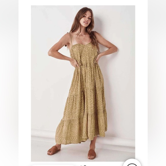 Spell | Dresses | Spell Wild Things Strappy Midi Dress Leopard Print ...